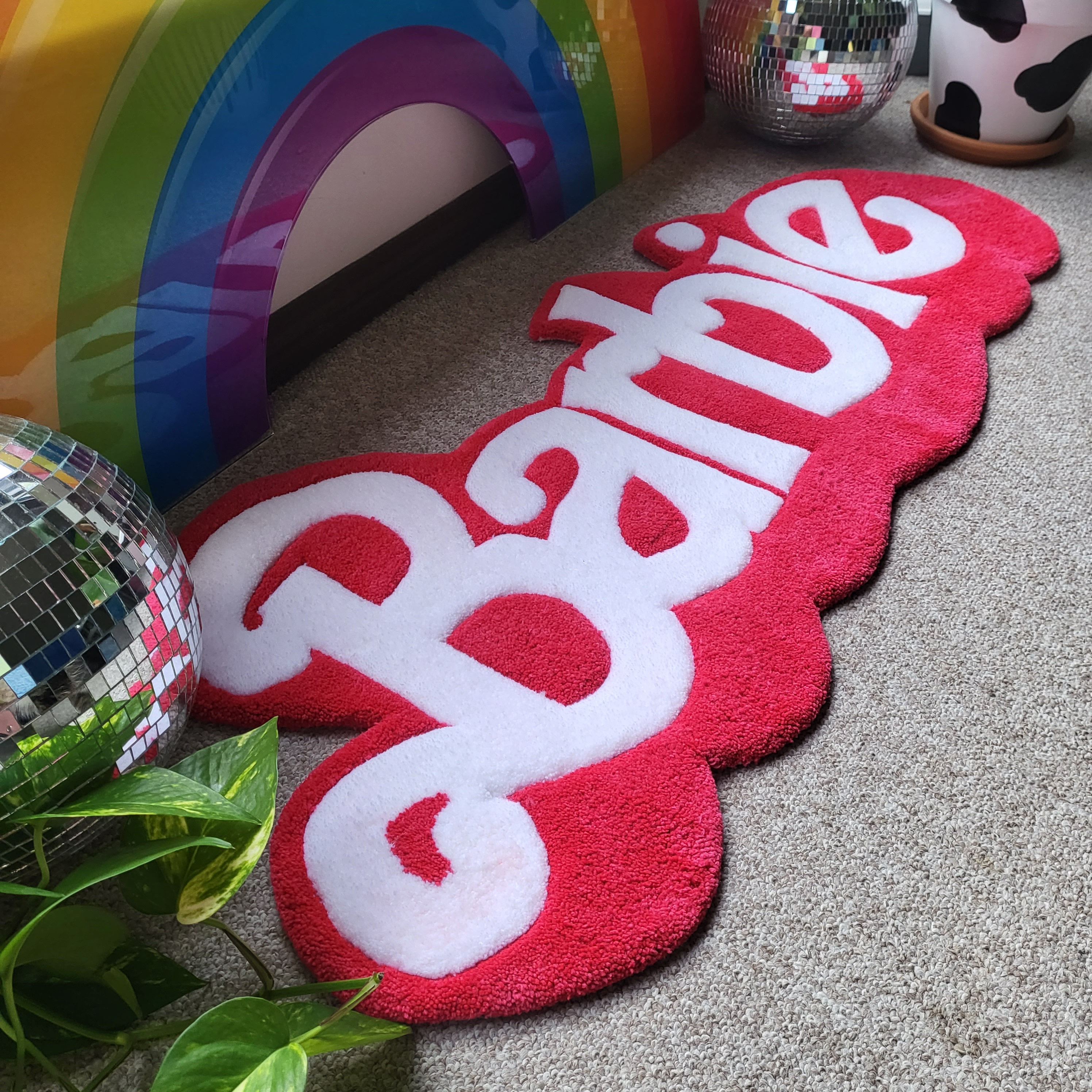 Barbie Logo Handmade Tufted Rug - Etsy
