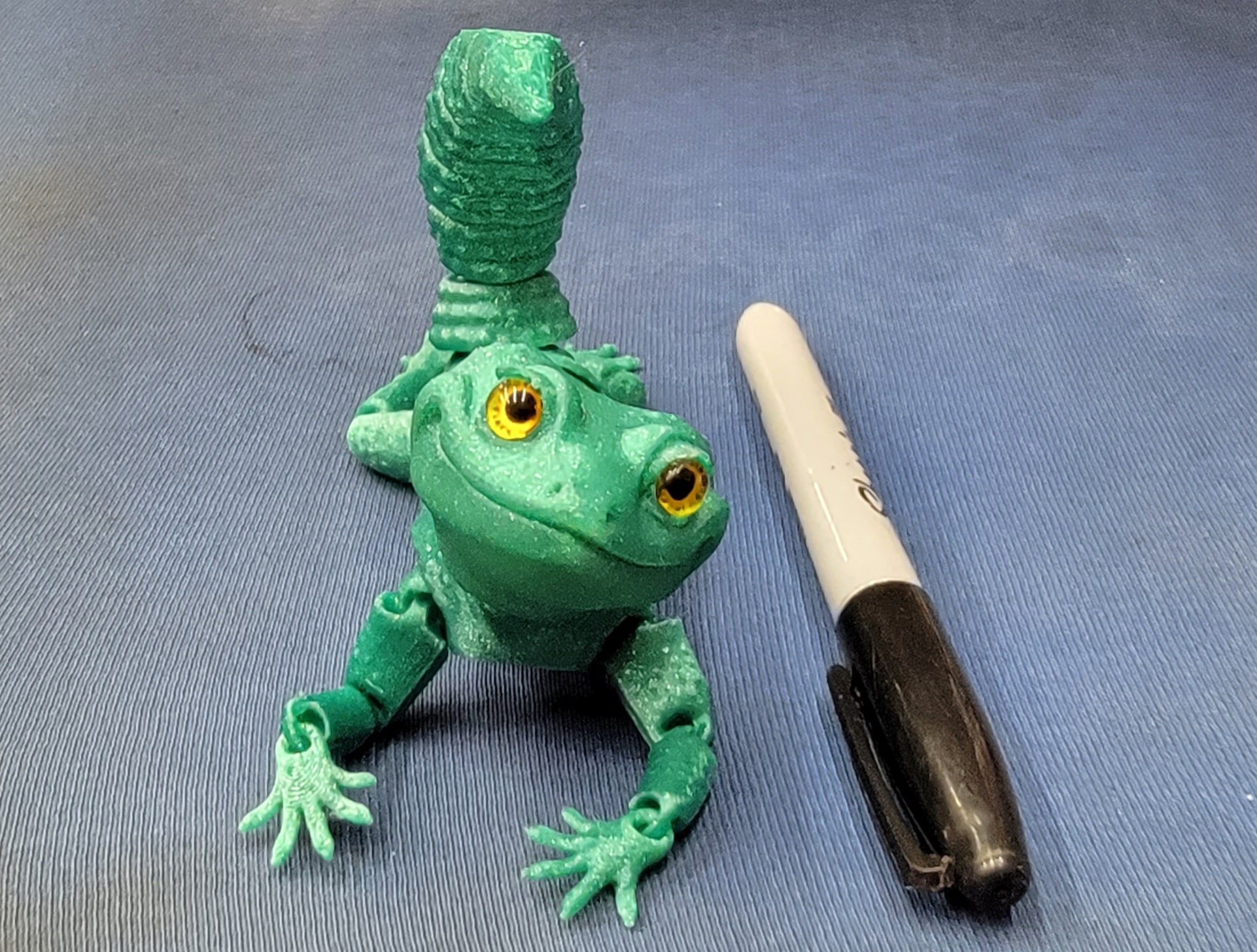 Leopard Gecko. Articulated. Pretend Pet. Fidget Sensory Desk Toy Custom ...