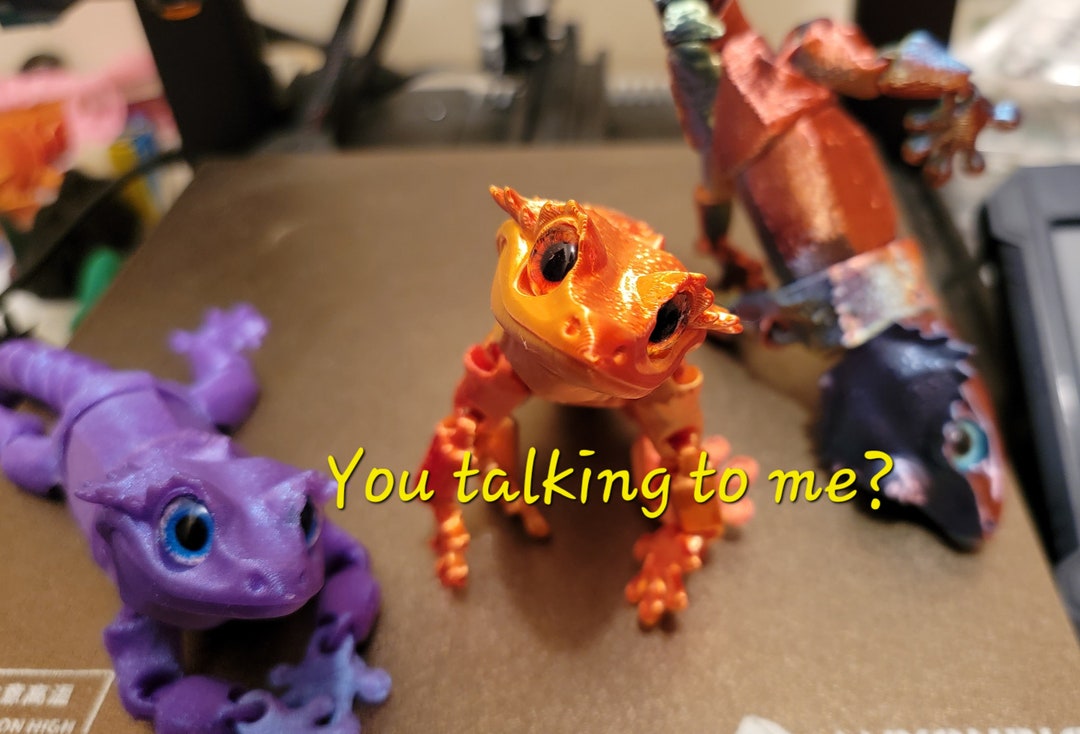 Crested Gecko. Articulated. Pretend Pet. Fidget Sensory Toy Custom ...