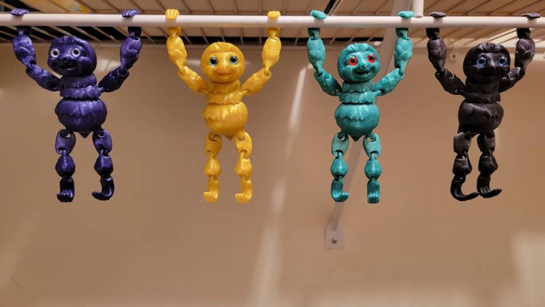 Sloth Articulated Hanging Fidget Toy With or Without Tree 3d - Etsy