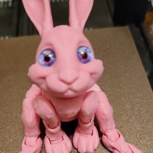 Bunny Rabbit Articulated With Fun Eyes Easter Toy Decoration (small ...