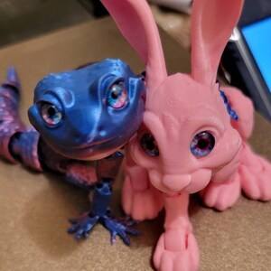 Bunny Rabbit Articulated With Fun Eyes Easter Toy Decoration (small ...