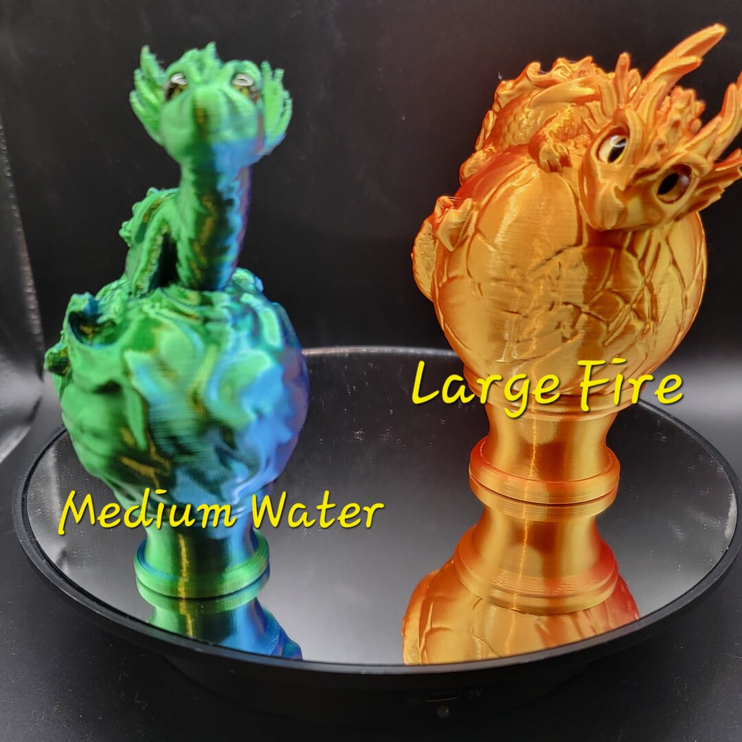 Elemental Dragon Statues With Realistic Eyes Multiple Sizes, Colors ...