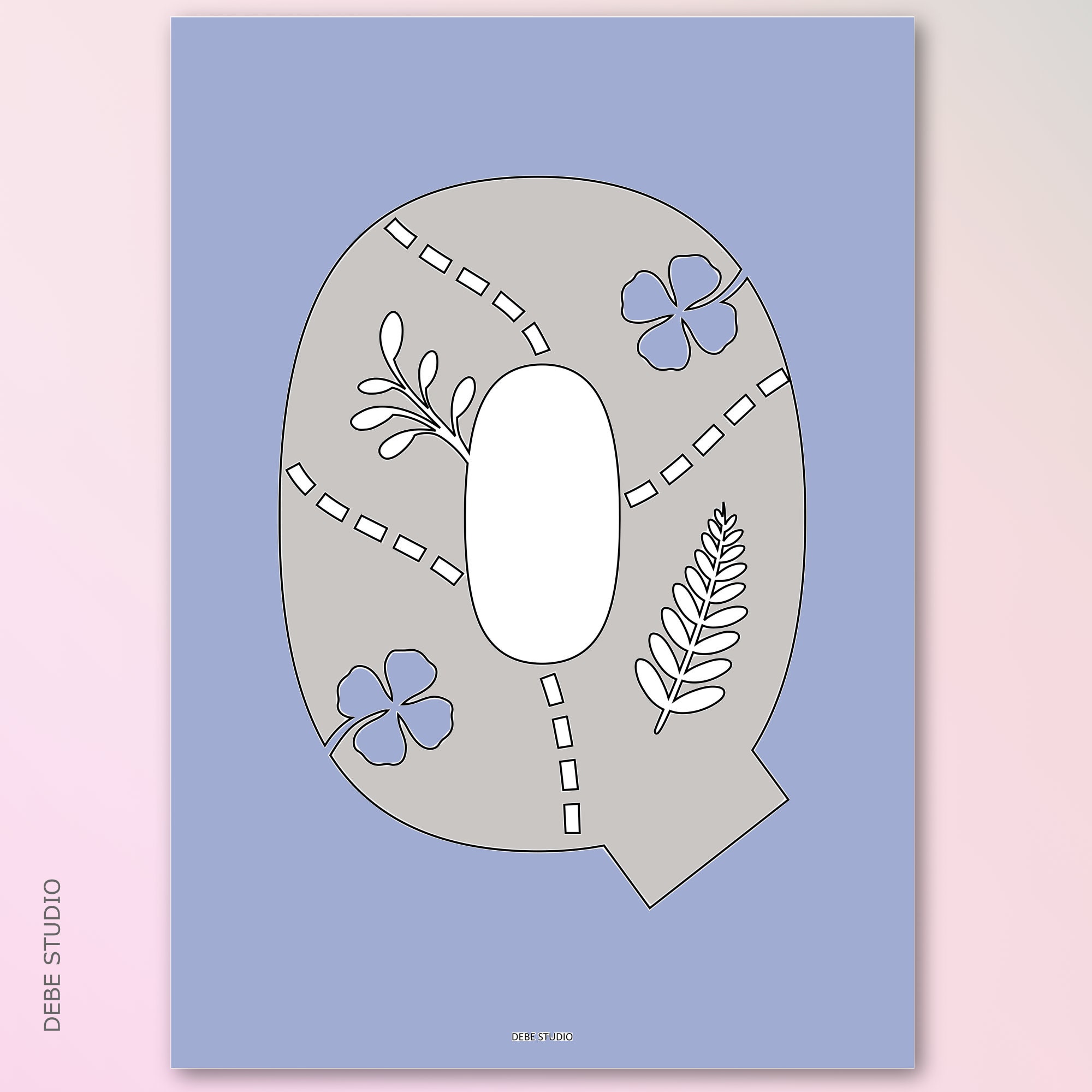 Botanical Alphabet Coloring Page Printable Adult Coloring ABC Alphabet ...