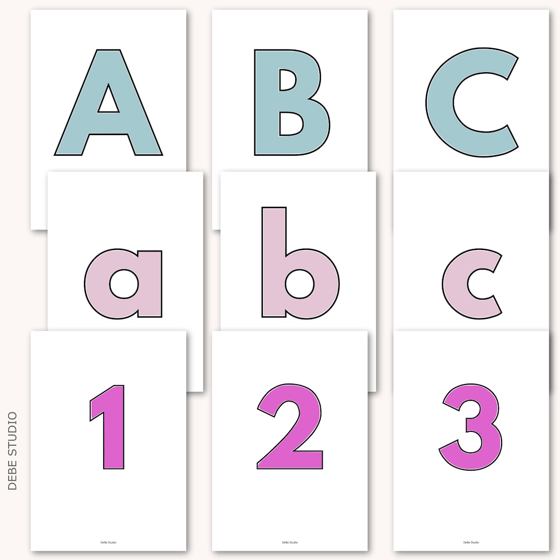 Printable Alphabet Letters and Numbers for Kid A to Z Uppercase ...