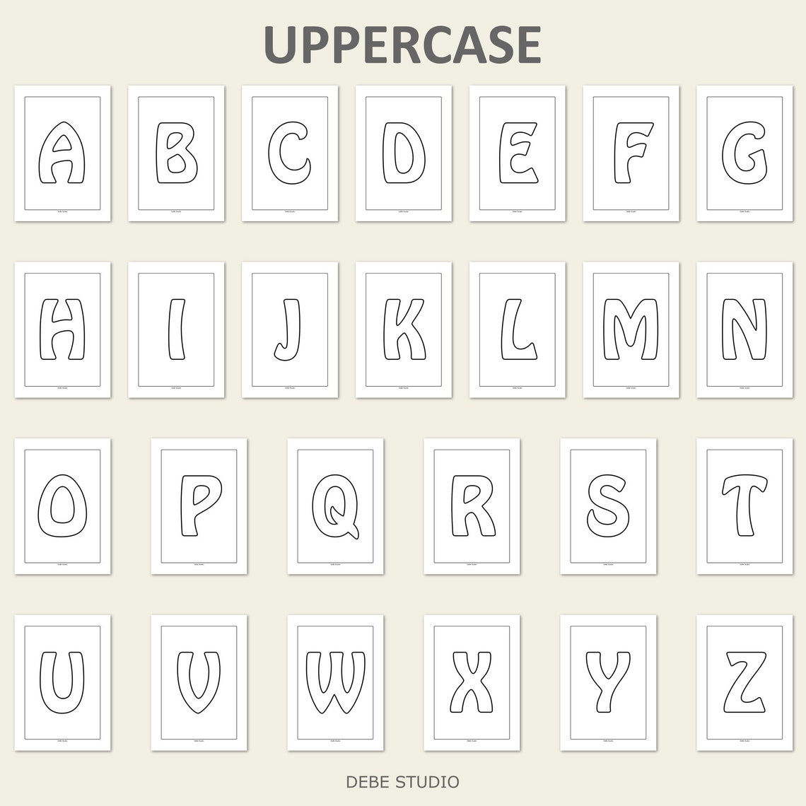 54 Uppercase Lowercase Alphabet Coloring Pages for Kid Printable ABC ...