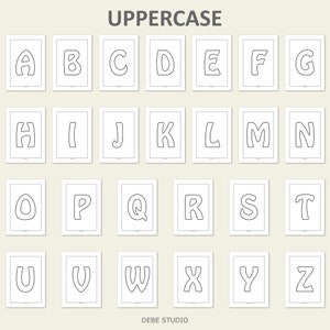 54 Uppercase Lowercase Alphabet Coloring Pages for Kid Printable ABC ...