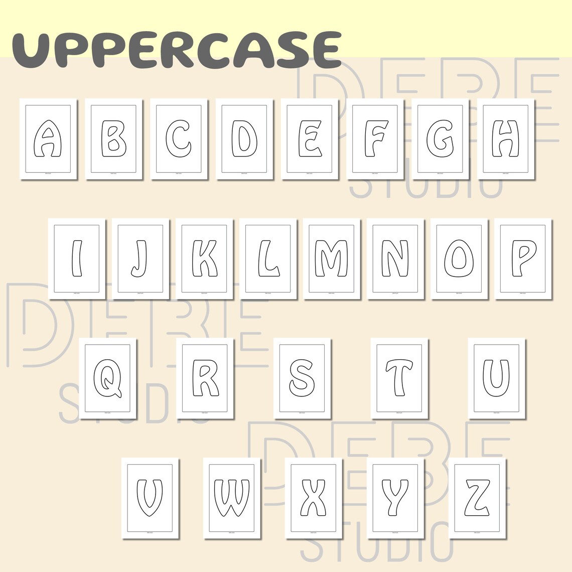 54 Uppercase Lowercase Alphabet Coloring Pages for Kids Printable ...