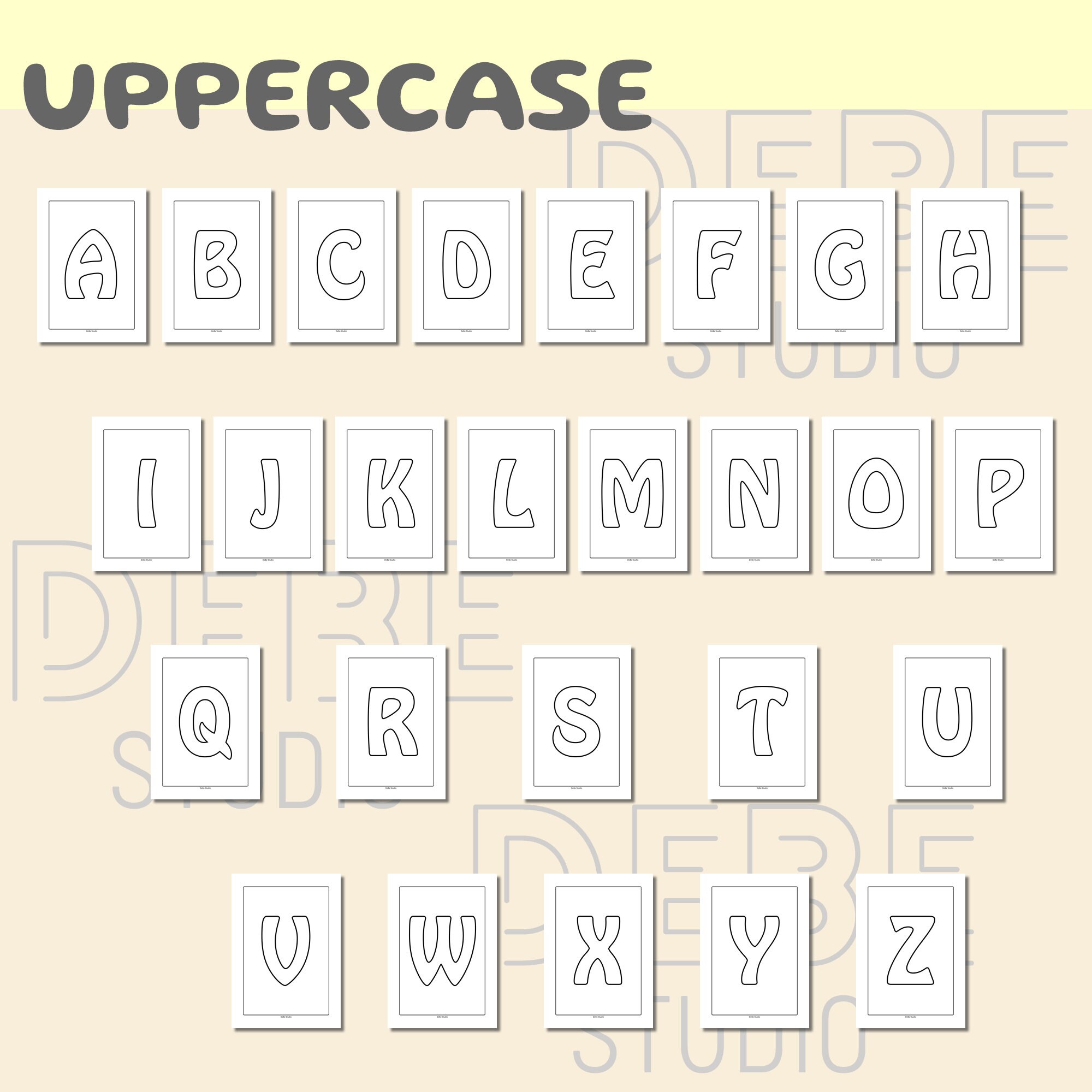54 Uppercase Lowercase Alphabet Coloring Pages for Kids Printable ...