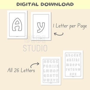 54 Uppercase Lowercase Alphabet Coloring Pages for Kids Printable ...