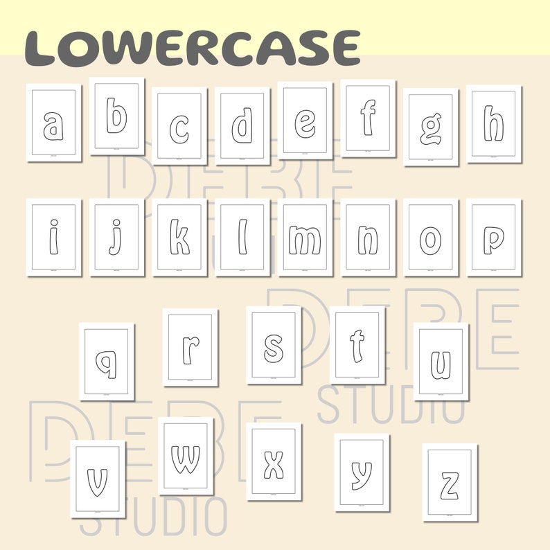 54 Uppercase Lowercase Alphabet Coloring Pages for Kids Printable ...