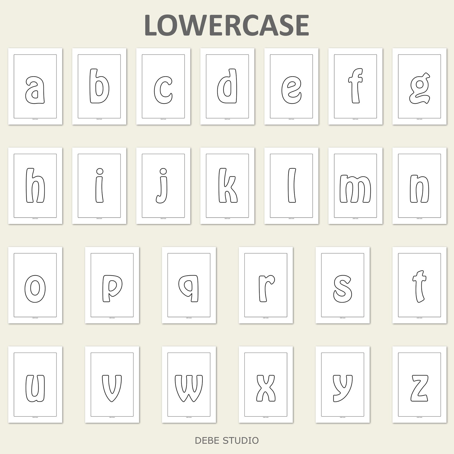 54 Uppercase Lowercase Alphabet Coloring Pages for Kid Printable ABC ...