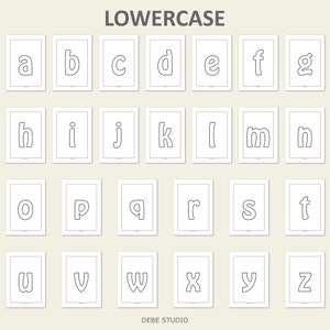 54 Uppercase Lowercase Alphabet Coloring Pages for Kid Printable ABC ...