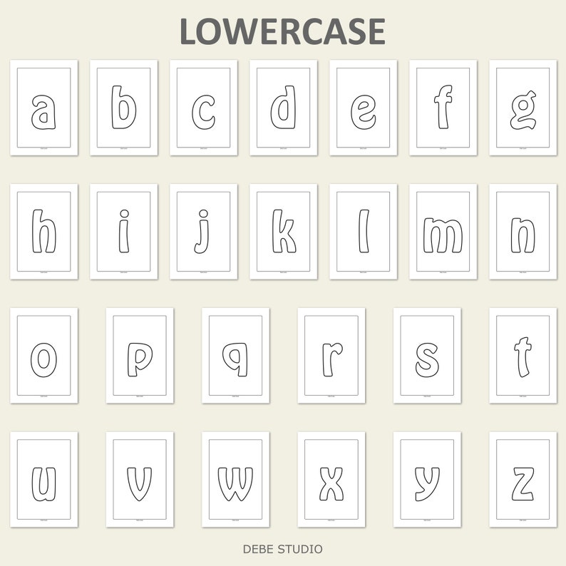 54 Uppercase Lowercase Alphabet Coloring Pages for Kid Printable ABC ...