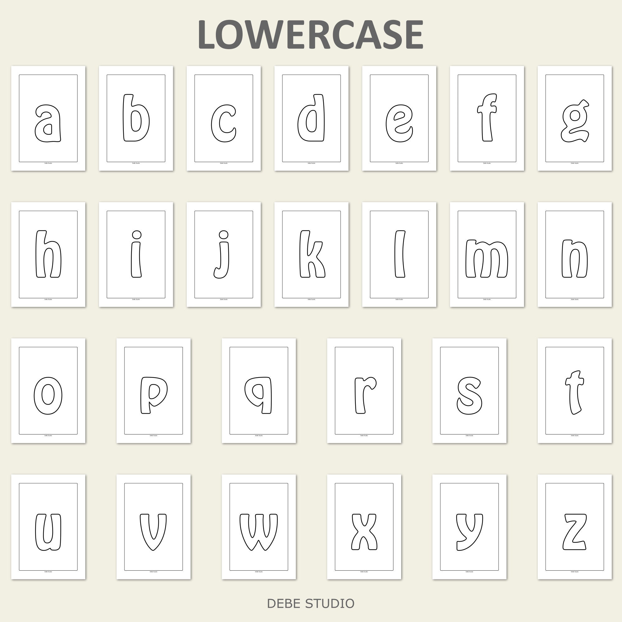 54 Uppercase Lowercase Alphabet Coloring Pages for Kid Printable ABC ...