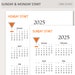 Minimalist 2025 Calendar Printable PDF A3 A4 A5 US Letter, 2025 Yearly ...