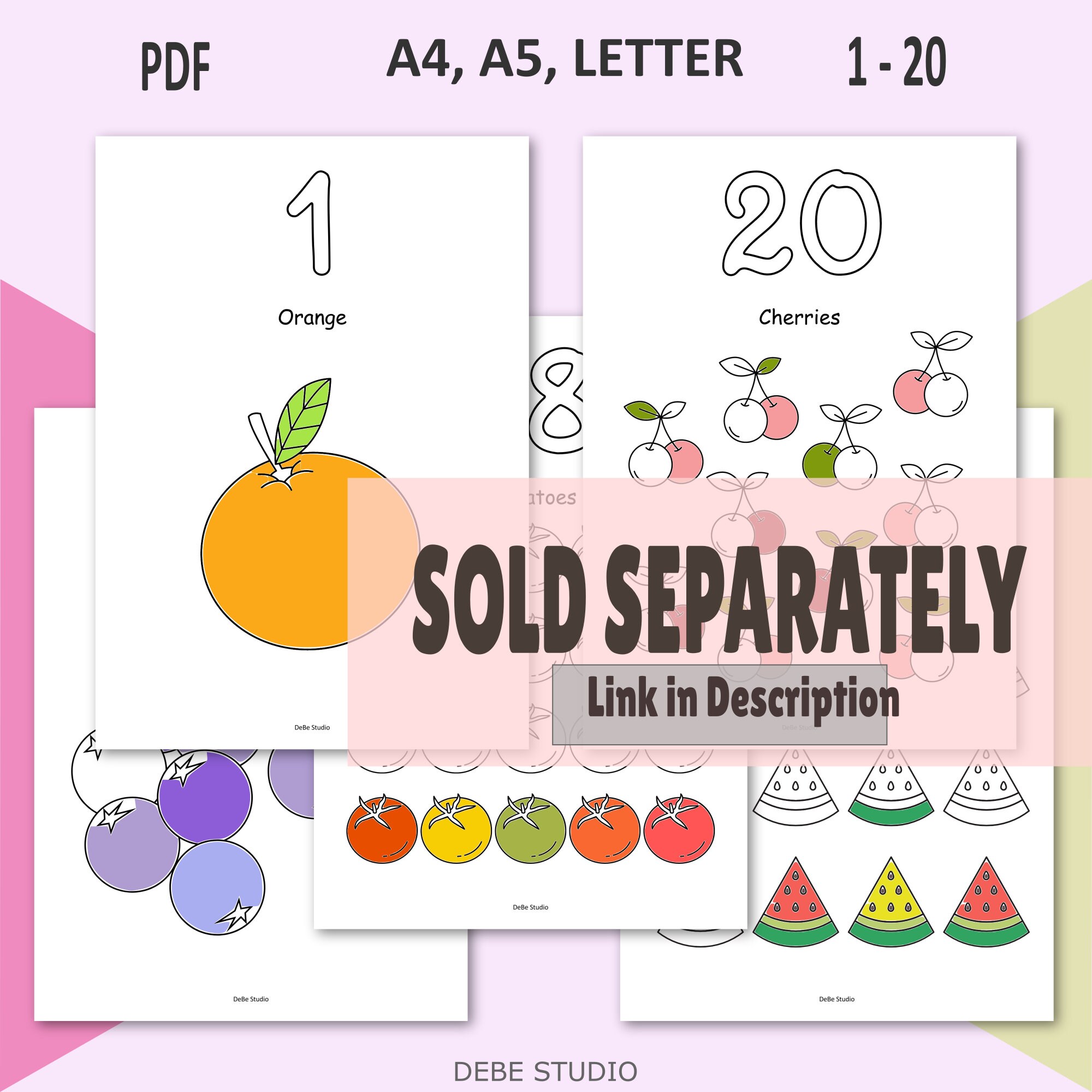 1 to 20 Number Coloring Page Printable Cute Animal Count and Coloring ...