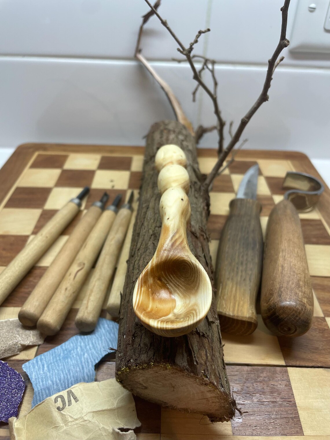 Handcarved Eastern White Cedar Spoon - Etsy