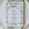 Handdrawn Bow Wedding Menu Template, Scribble Illustration, Elegant ...