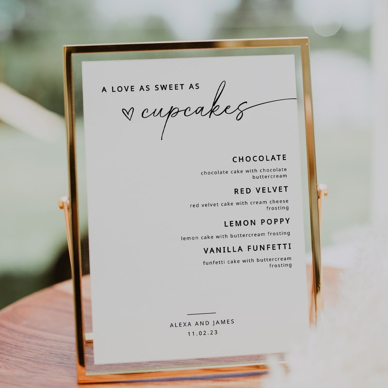 Cupcake Table Sign - Etsy