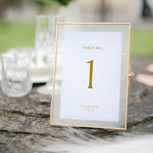 Gold Table Numbers Template | Gold Wedding Sign | Wedding Table Numbers ...