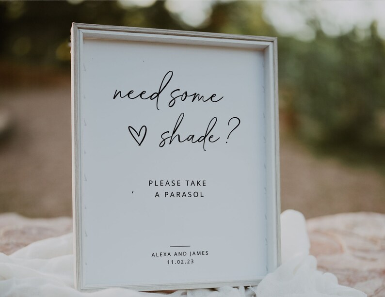 Wedding Parasol Sign Please Take a Parasol Template Wedding Umbrella ...