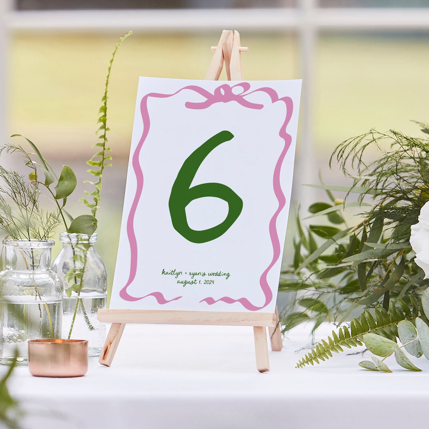 Hand Drawn Table Numbers Template Colorful Wedding Table Numbers ...