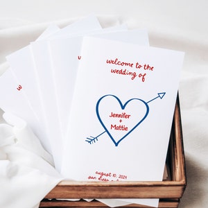 Hand-drawn Wedding Program Template, French Inspired Wedding Timeline, Illustrated Program ...