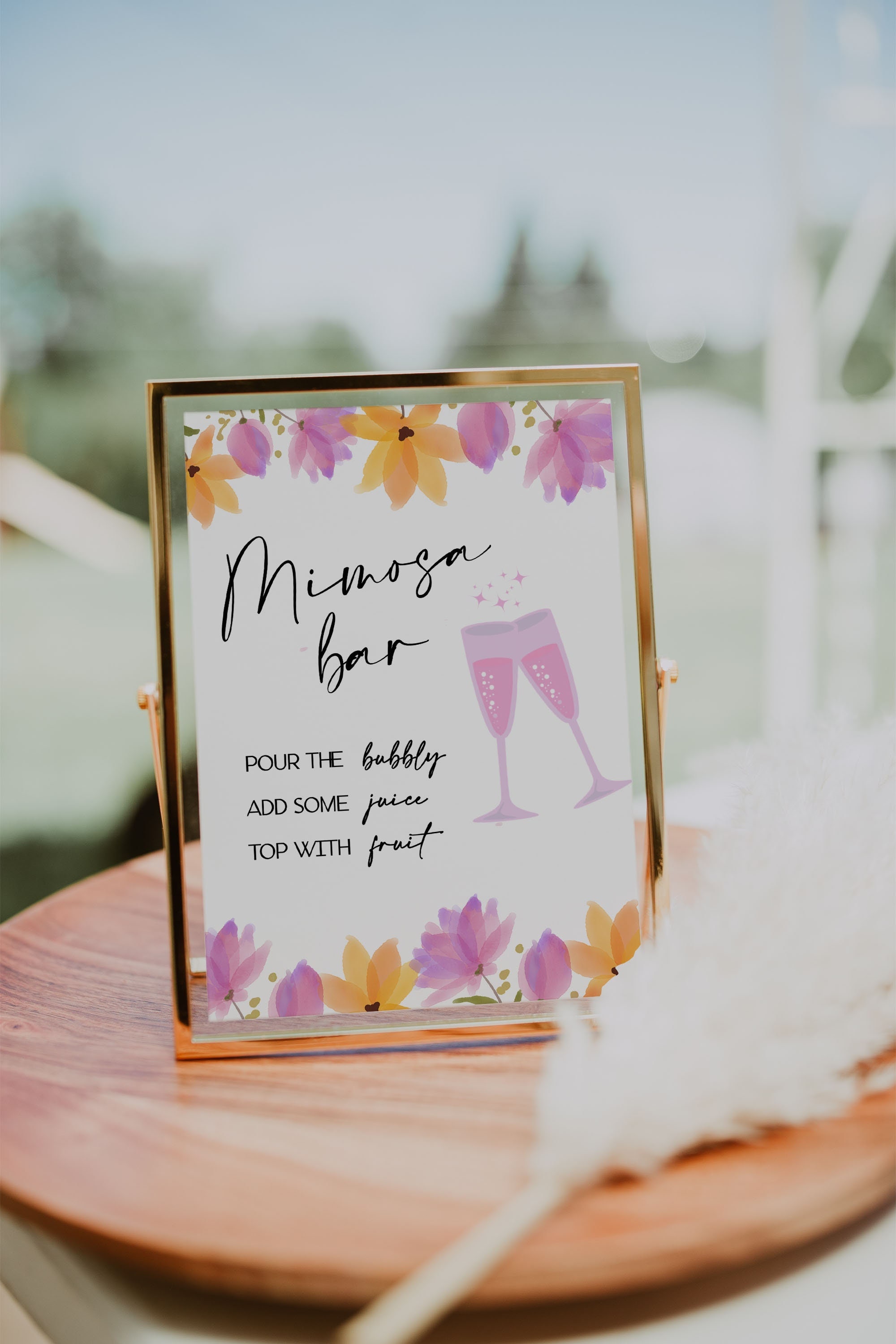 Bridal Shower Mimosa Bar Sign Mimosa Sign Instant Download Printable ...