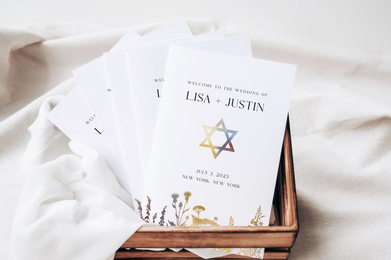 Jewish Wedding Program Template, Jewish Wedding Guide, Jewish Wedding ...