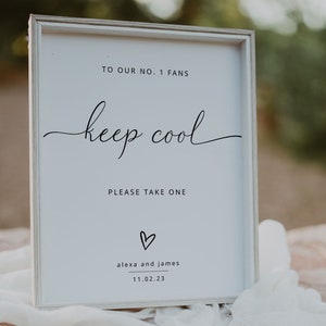 Wedding Fan Sign Template | Minimalist Design (digital Download) - Etsy