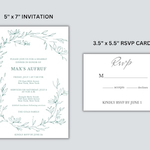 Printable Aufruf Invitation Template: Jewish Simcha Invite (digital ...