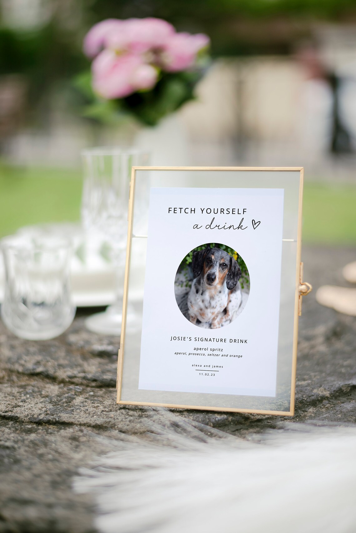 Dog Signature Drink Sign Pet Signature Drink Sign - Etsy