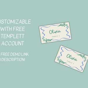 Table Name Cards | Handdrawn Illustrations | Wedding Place Card ...