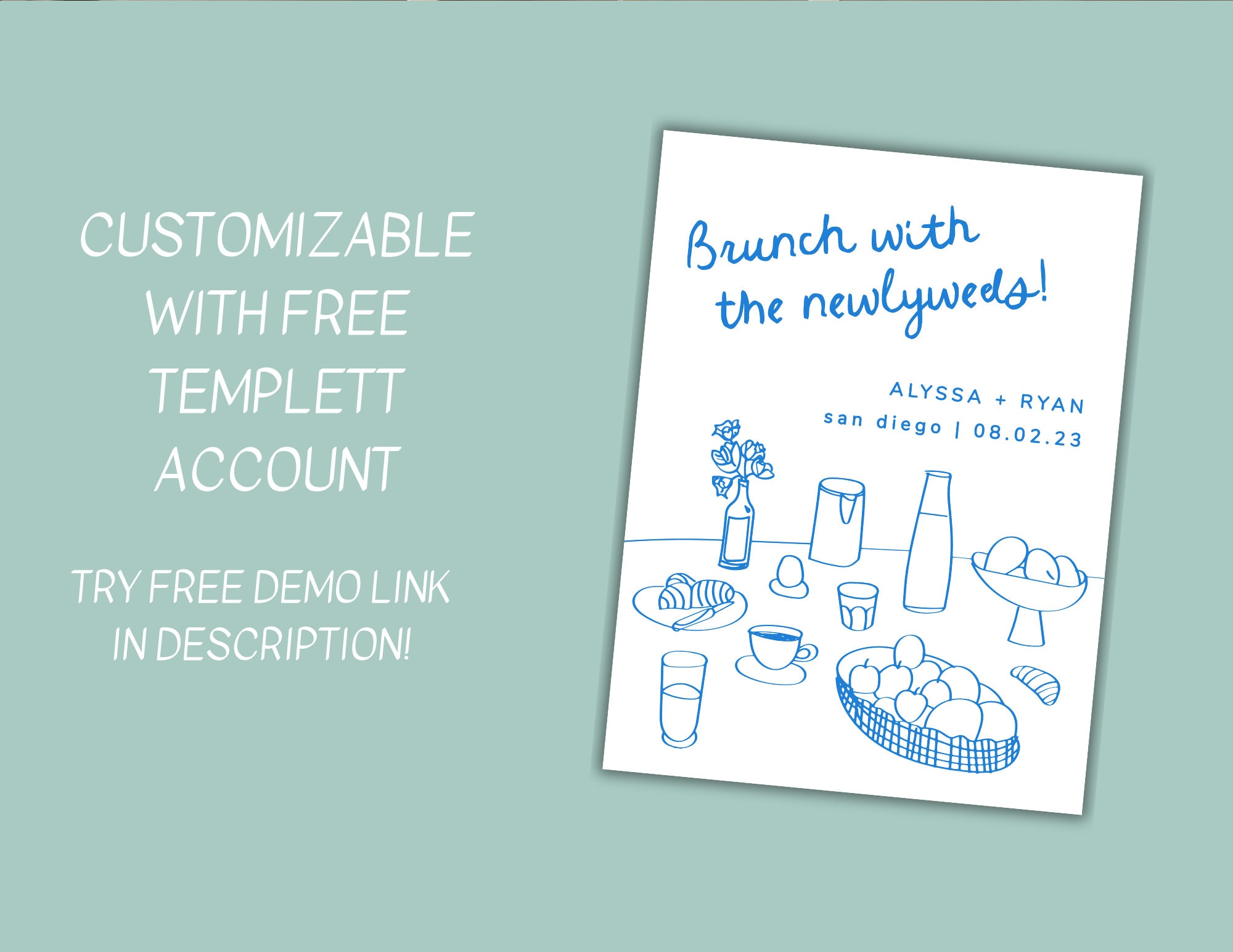 Hand Drawn Farewell Brunch Sign Template Wedding Brunch Welcome Sign ...