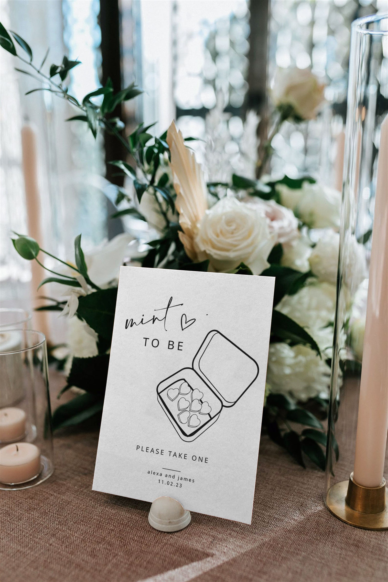 Mint to Be Sign Template Mint to Be Favors Sign Personalized Wedding ...