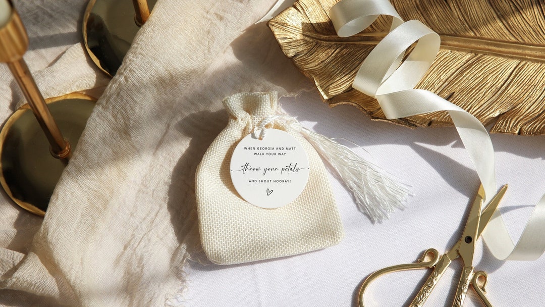 Wedding Toss Tag Template | Wedding Petal Tag | Confetti Toss Tag ...