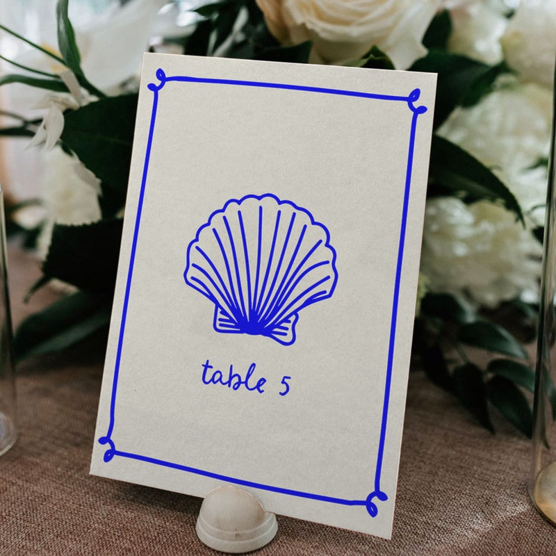 Beach Wedding Table Numbers - Etsy