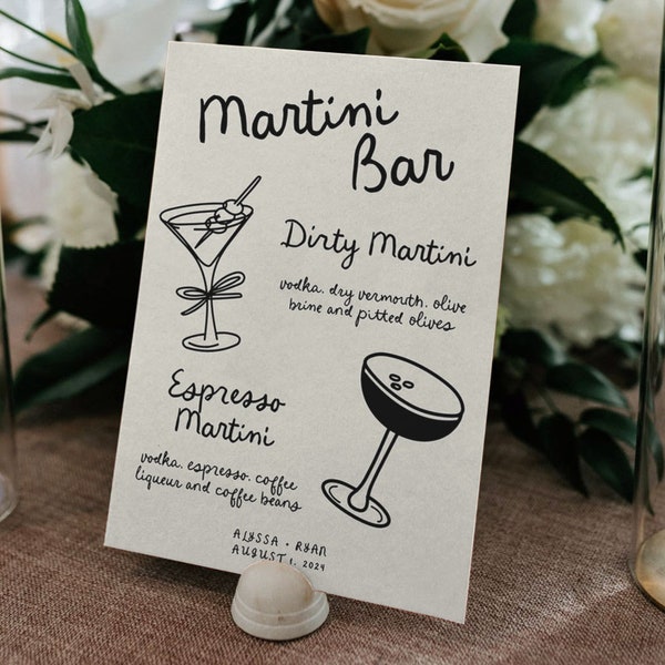 Espresso Martini Bar Sign Template - Etsy