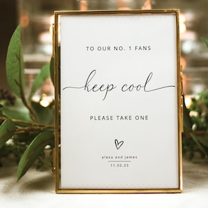 Wedding Fan Sign Template | Minimalist Design (digital Download) - Etsy