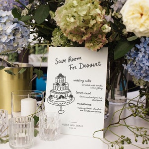 Dessert Table Sign Template | Wedding Dessert Menu Sign | Graduation ...