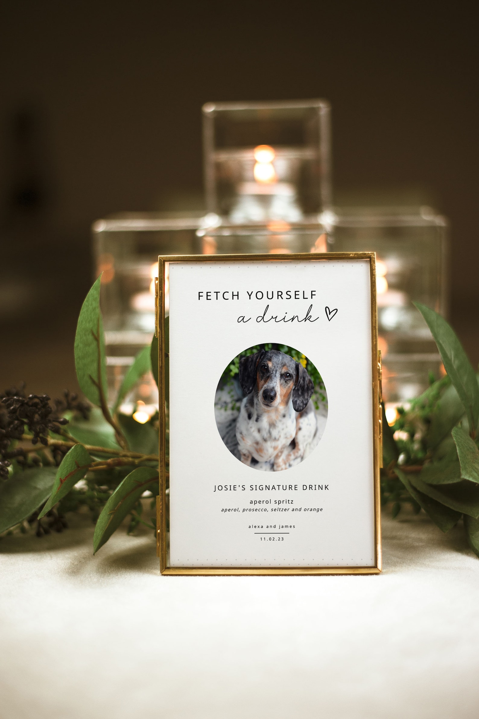 Dog Signature Drink Sign Pet Signature Drink Sign - Etsy