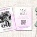 Save the Date With QR Code Wedding Details Photo Save the Date QR Code ...