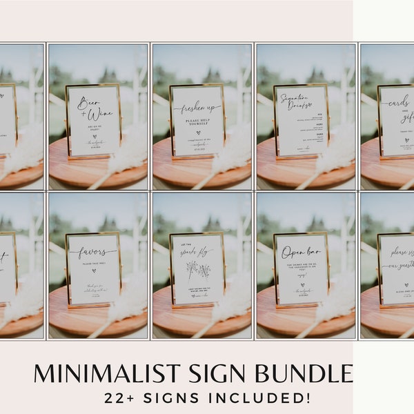 Wedding Sign Bundle - Etsy