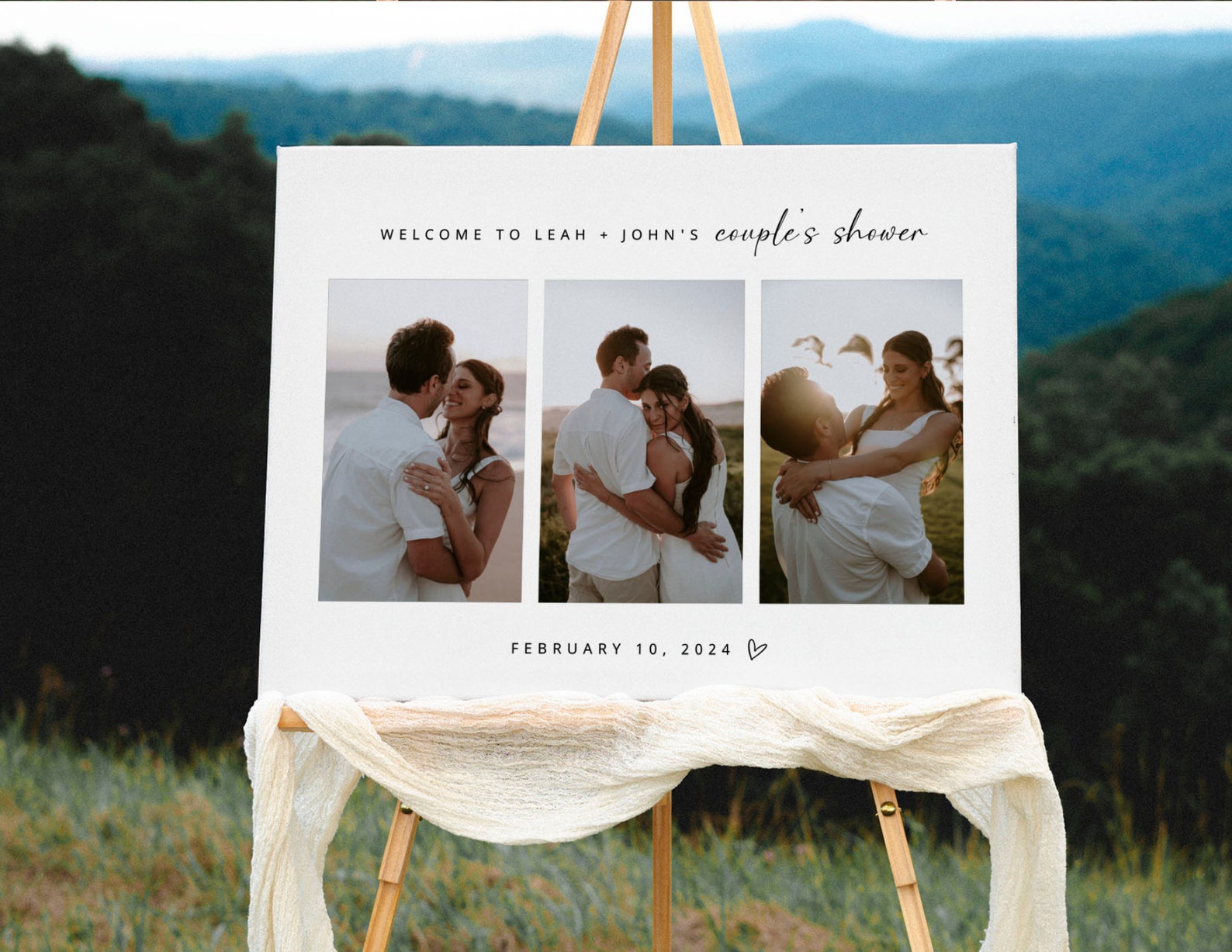 Couples Shower Welcome Sign Template Modern Couples Shower Sign Photo ...