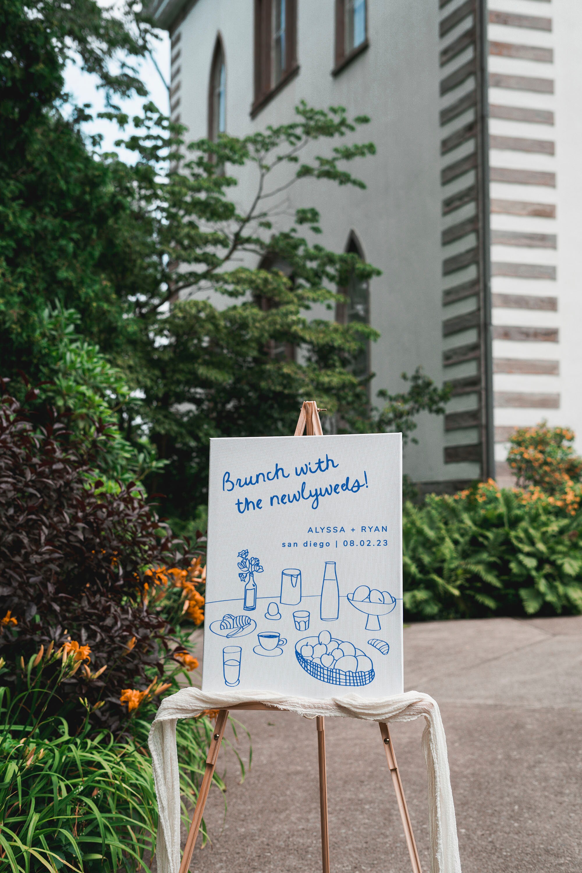 Hand Drawn Farewell Brunch Sign Template Wedding Brunch Welcome Sign ...