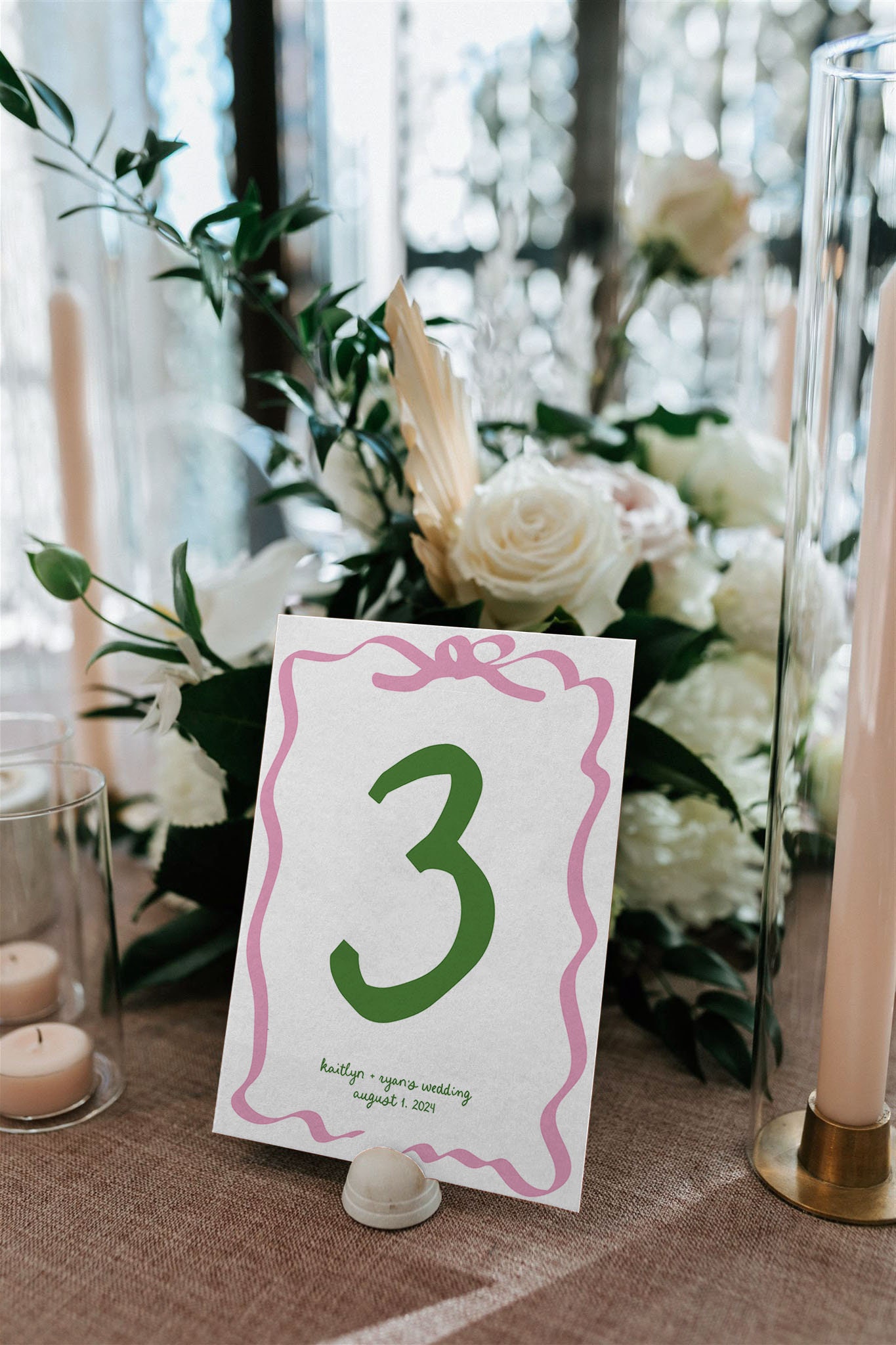 Hand Drawn Table Numbers Template Colorful Wedding Table Numbers ...
