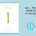 Gold Table Numbers Template Gold Wedding Sign Wedding Table Numbers ...