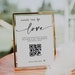 Share the Love QR Code Sign Template Wedding Photo Signs Scannable Qr ...