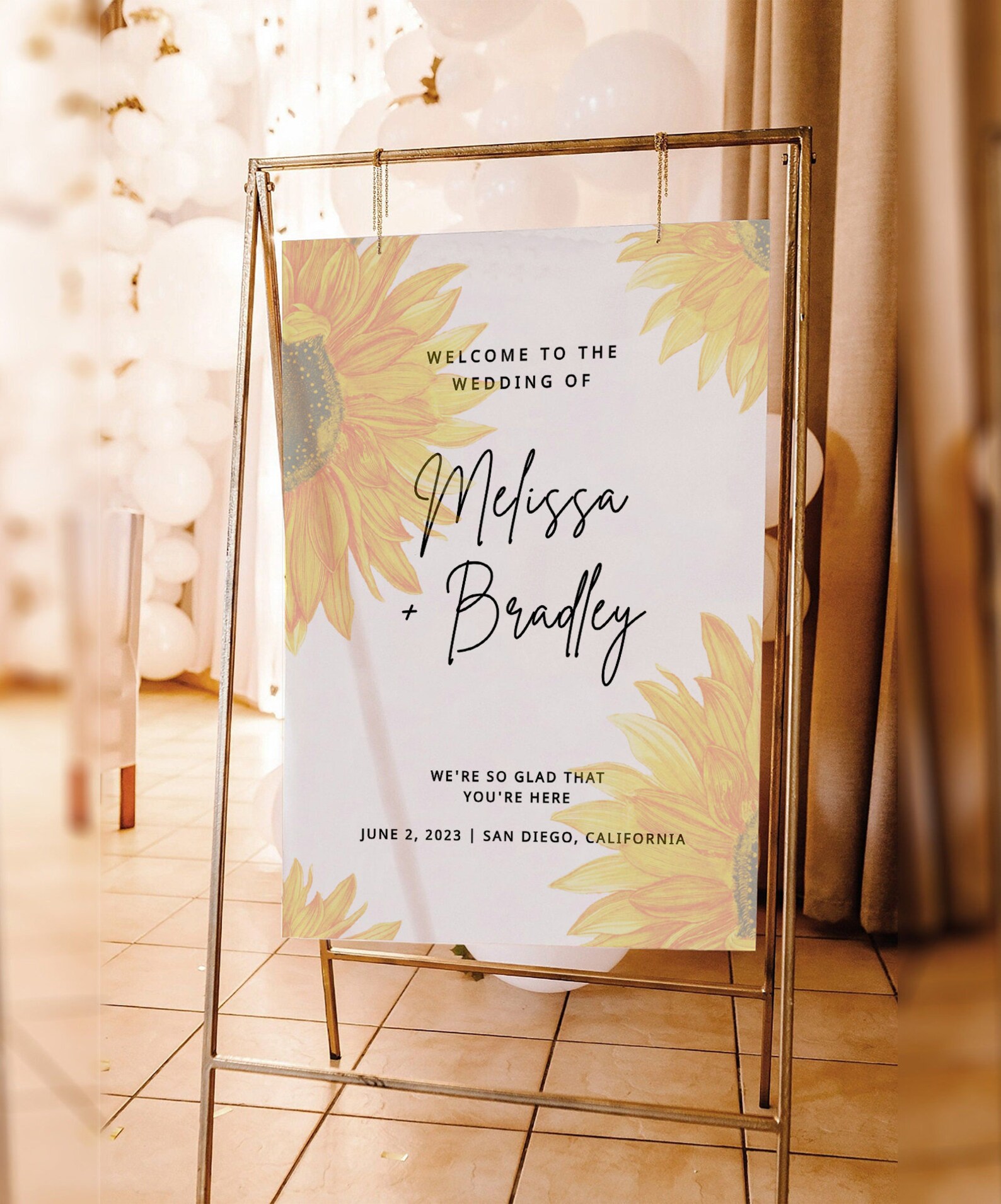 Sunflower Wedding Welcome Sign Sunflower Welcome Sign - Etsy